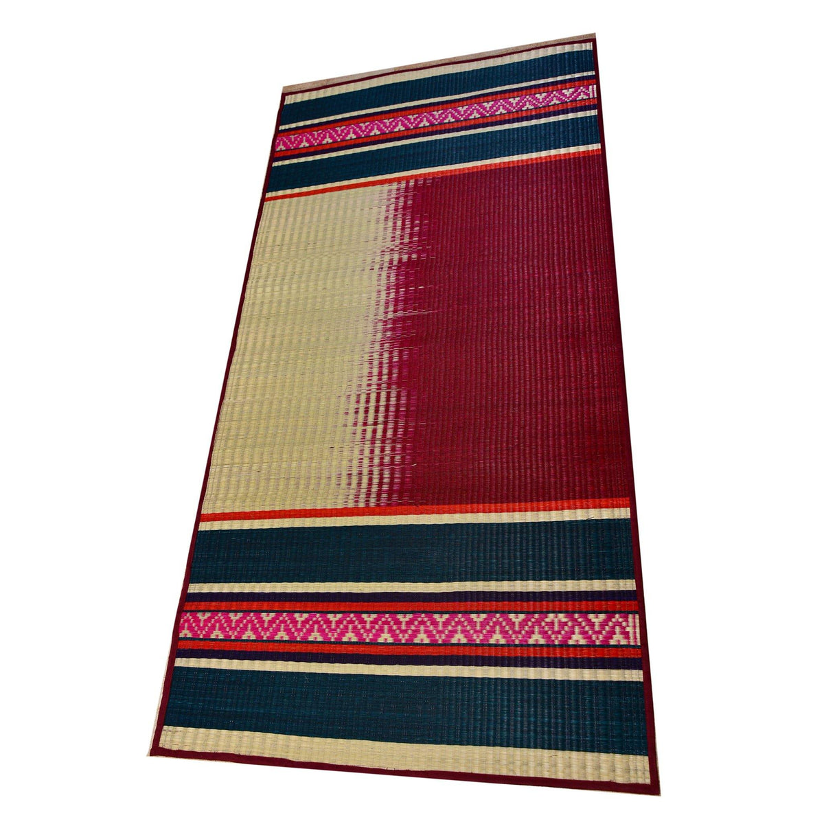 Pattamadai Mat (Multi-coloured Red and White) — TVAMI