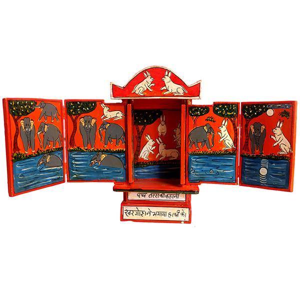 Kavad Box Illustrating Fable of Rabbit and Elephant — TVAMI