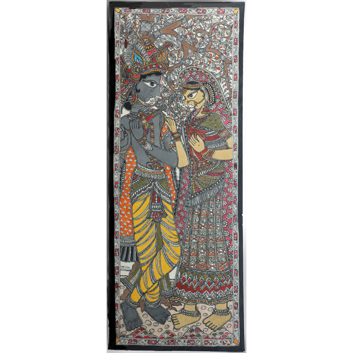 Mithila Painting of Radha and Krishna Jugal Jodi — TVAMI